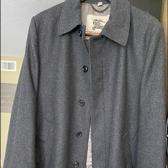 Burberry | Jackets & Coats | Burberry Mens Grey Xxl Wool Overcoat ...